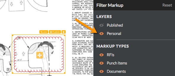 What is the difference between personal and published drawing markups ...