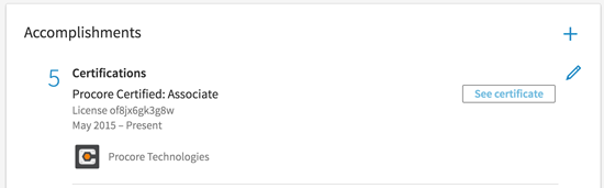 Add Your Procore Certified Certificate to Your LinkedIn Profile - Procore