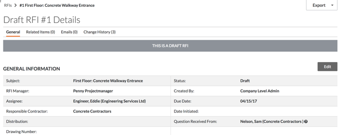 What is a 'Draft' RFI? - Procore