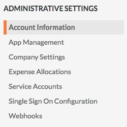 Configure Advanced Settings: Company Admin - Procore